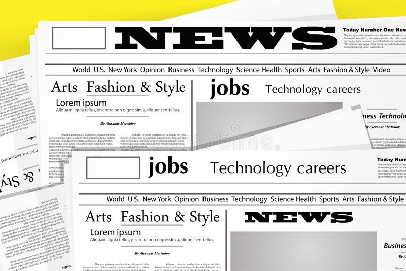 Abstract Vector Illustration Newspaper Icon Stock Vector - Illustration ...