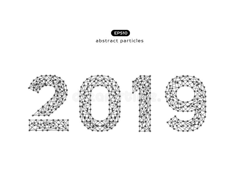 Abstract Vector Illustration of Number 2019. Stock Vector ...