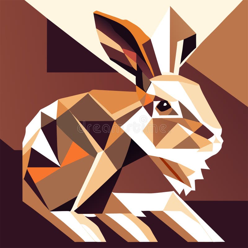 Abstract Low Poly Rabbit Design Stock Illustrations – 293 Abstract Low ...