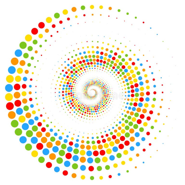 Abstract Vector Illustration of Randomly Scattered Colorful Dots ...