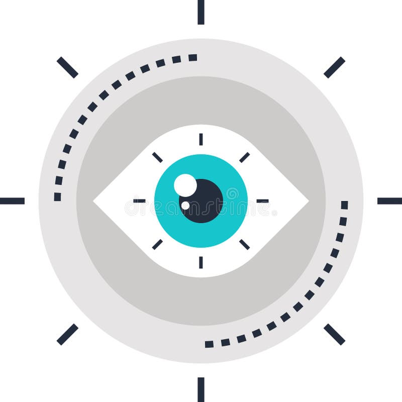 Strategic Vision Flat Web Icon Concept Stock Vector - Illustration of ...