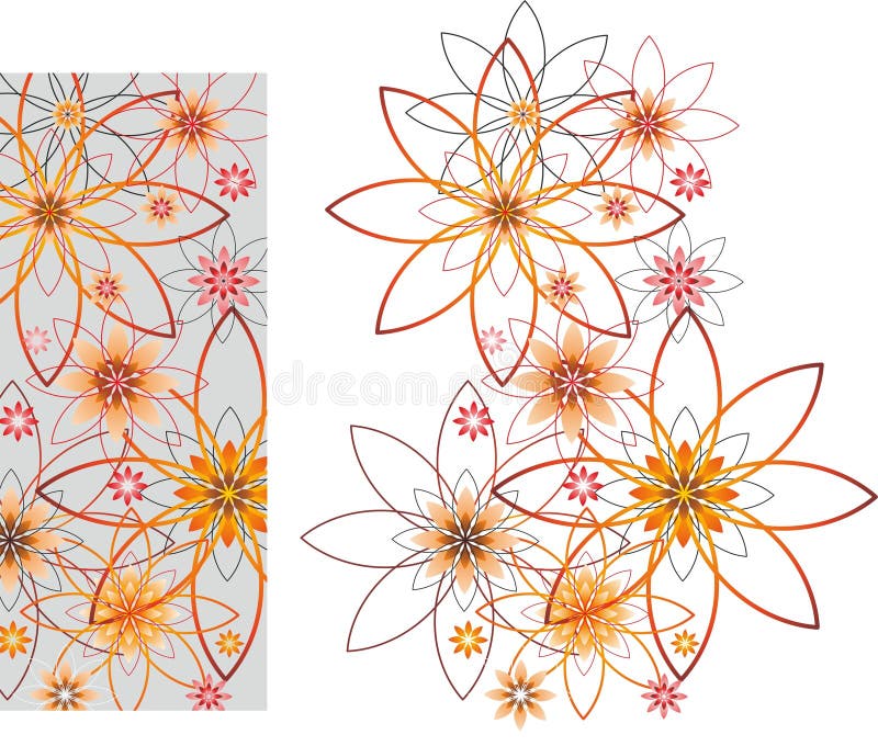 Abstract Vector Flower Background with Butterfly Cdr X16 Stock Vector ...