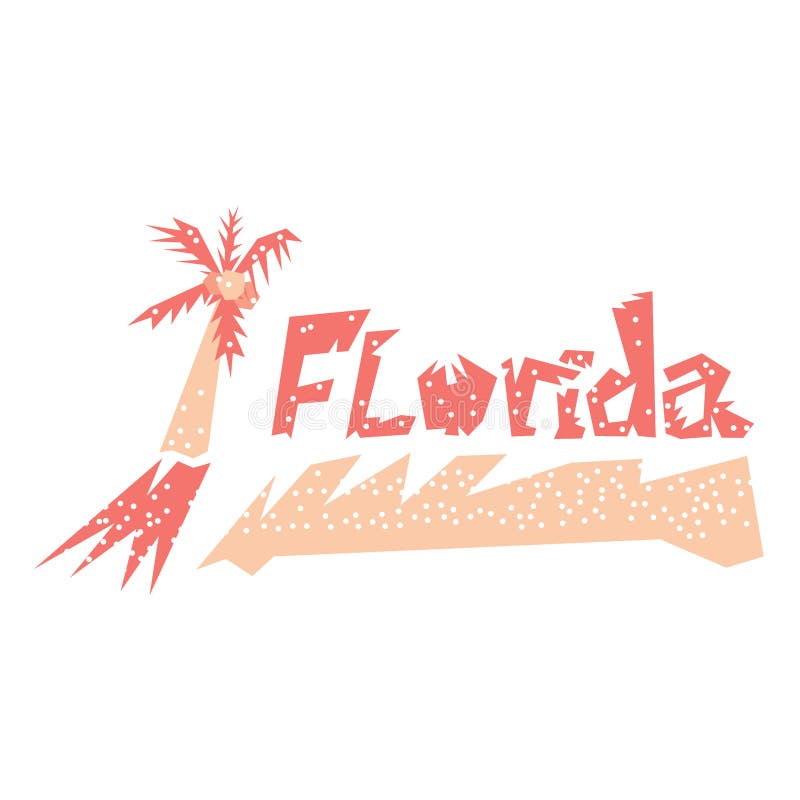 An Abstract Vector Typography Illustration on Florida Stock ...