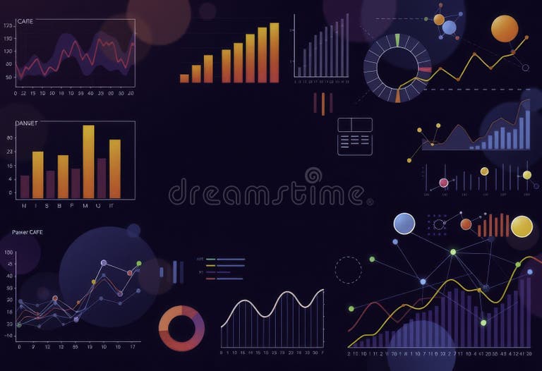 Abstract Vector Illustrations Depicting Data Analysis Concepts, Charts ...
