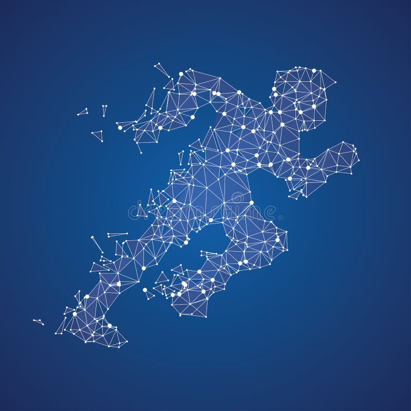 Abstract Vector Image of Running Man. Points Connected by Lines. Stock ...