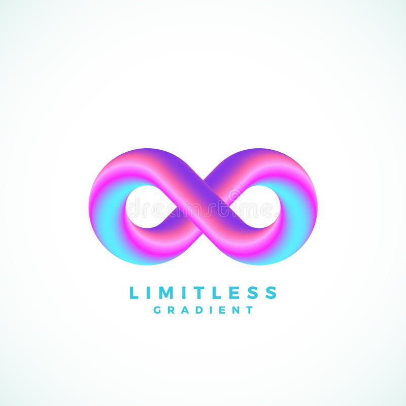 Abstract Vector Infinity Symbol with Modern Gradient and Typography ...