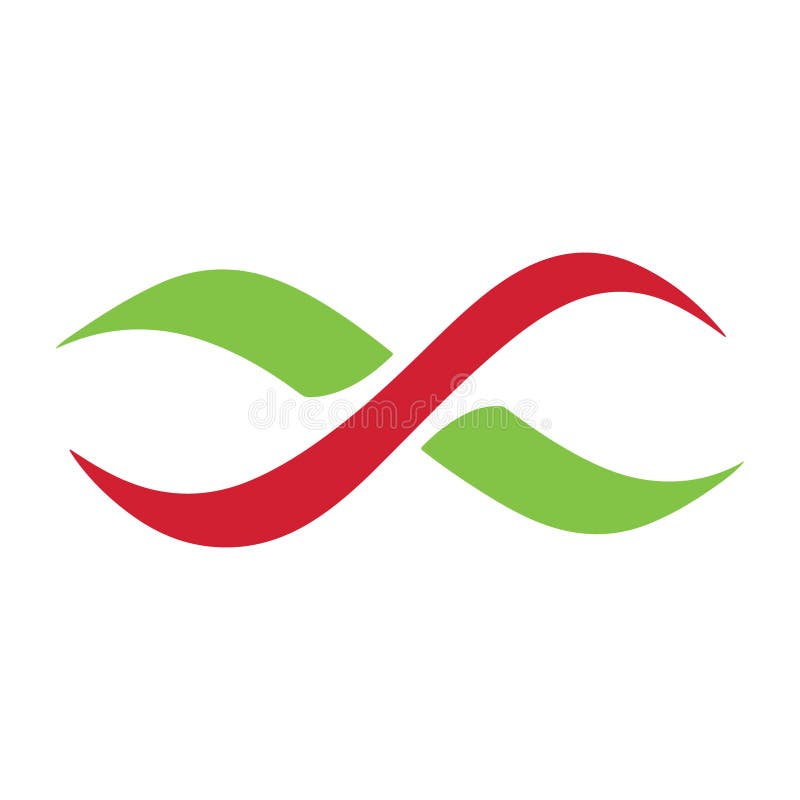 Abstract Vector Intertwined Shapes Infinity Symbol Icon or Logo Design ...