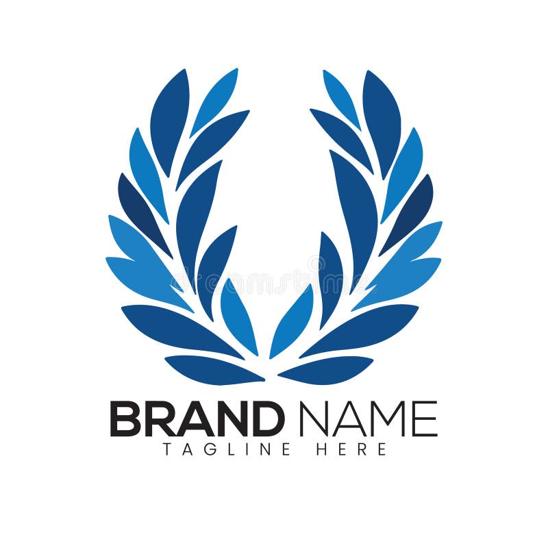Abstract Vector Laurel Wreath Symbol Icon or Logo Design Template Stock ...