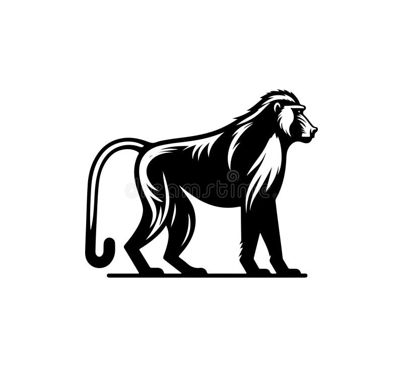 Baboon Logo Icon Vector Abstract Simple Stock Vector - Illustration of ...