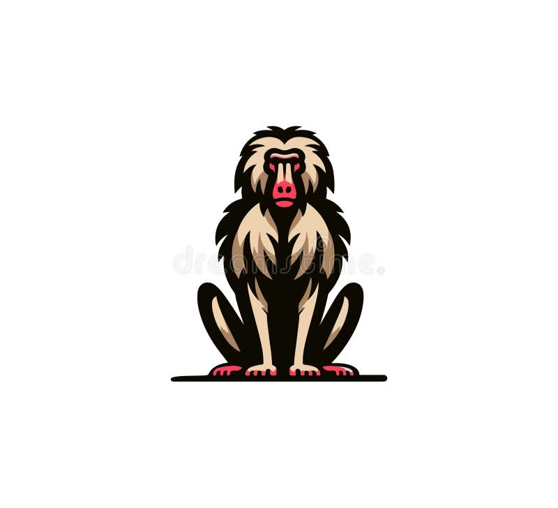 Baboon Logo Icon Vector Abstract Simple Stock Illustration ...