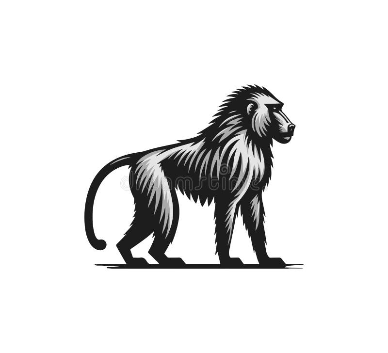 Baboon Logo Icon Vector Abstract Simple Stock Illustration ...