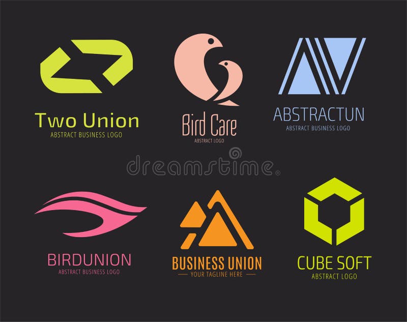 Abstract Vector Logo Set Template for Branding and Stock Vector ...