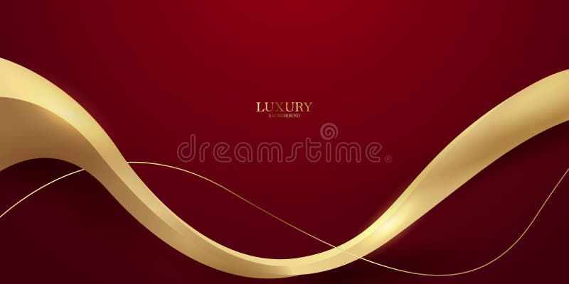 Abstract Vector Luxury Red and Gold Background Modern Creative Concept ...