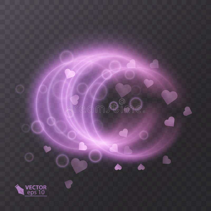 Abstract Vector Magic Glow Effect, Decorative Light Effect of Pink ...