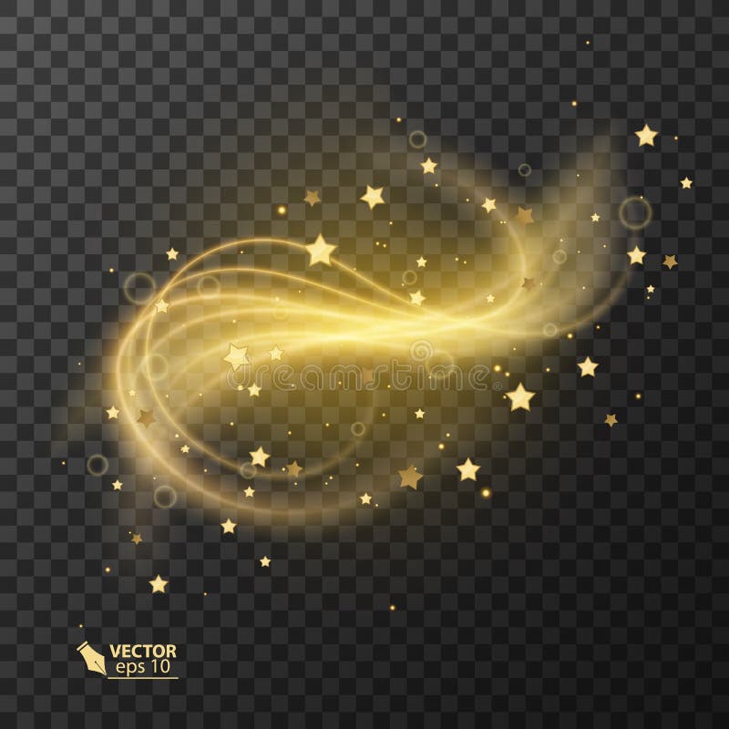 Abstract Vector Magic Glow Star Light Effect Stock Vector ...