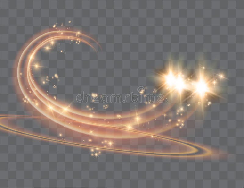 Abstract Vector Magic Glow Star Light Effect with Neon Blur Curved ...