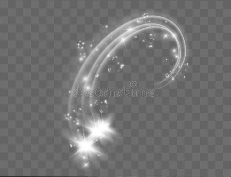 Abstract Vector Magic Glow Star Light Effect with Neon Blur Curved ...