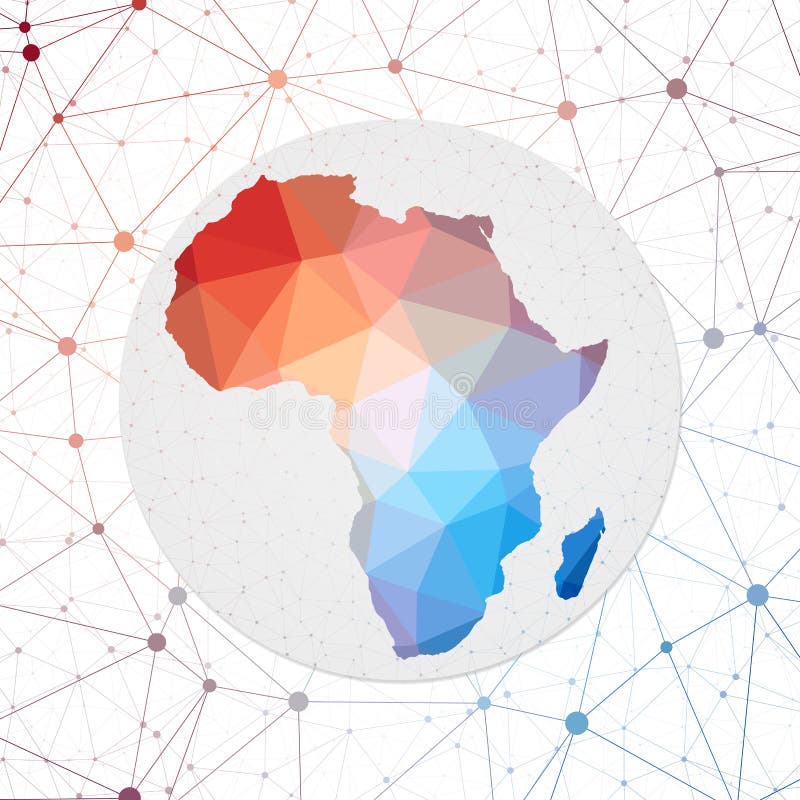 Abstract Vector Map of Africa. Stock Vector - Illustration of ...