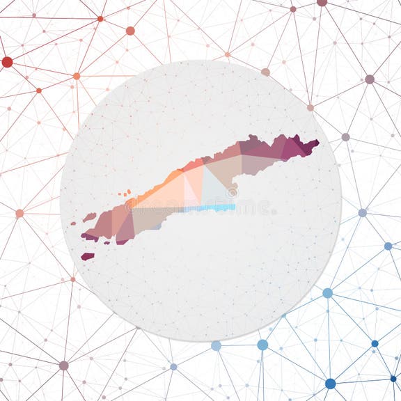 Abstract Vector Map of Hydra. Stock Vector - Illustration of concept ...