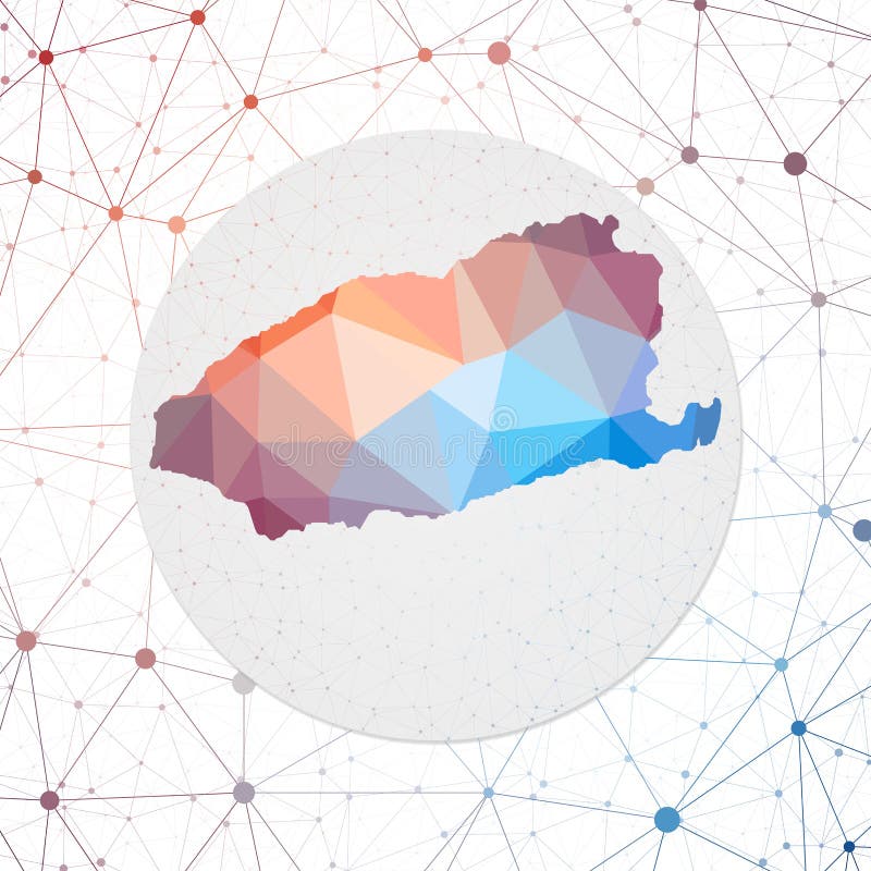 Abstract Vector Map of Imbros. Stock Vector - Illustration of network ...