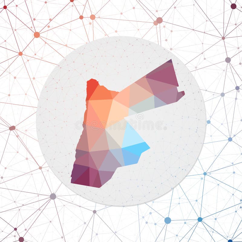 Abstract Vector Map of Jordan. Stock Vector - Illustration of geometric ...