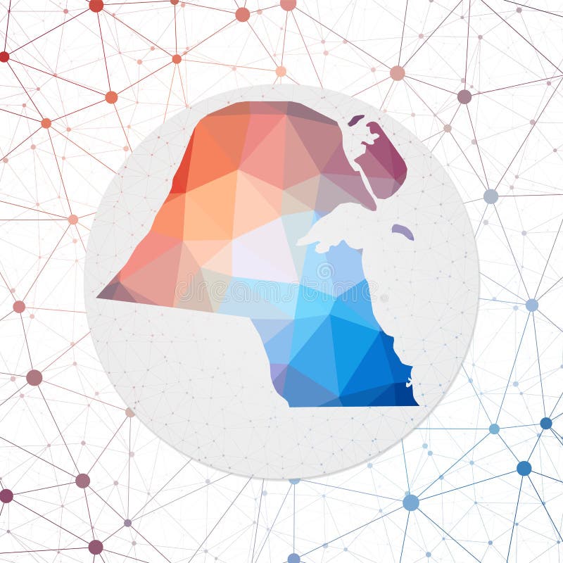 Kuwait tech map. stock vector. Illustration of background - 183166585