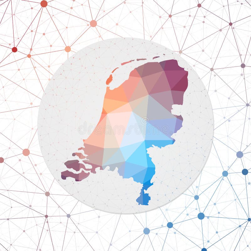 Abstract Vector Map of Netherlands. Stock Vector - Illustration of ...