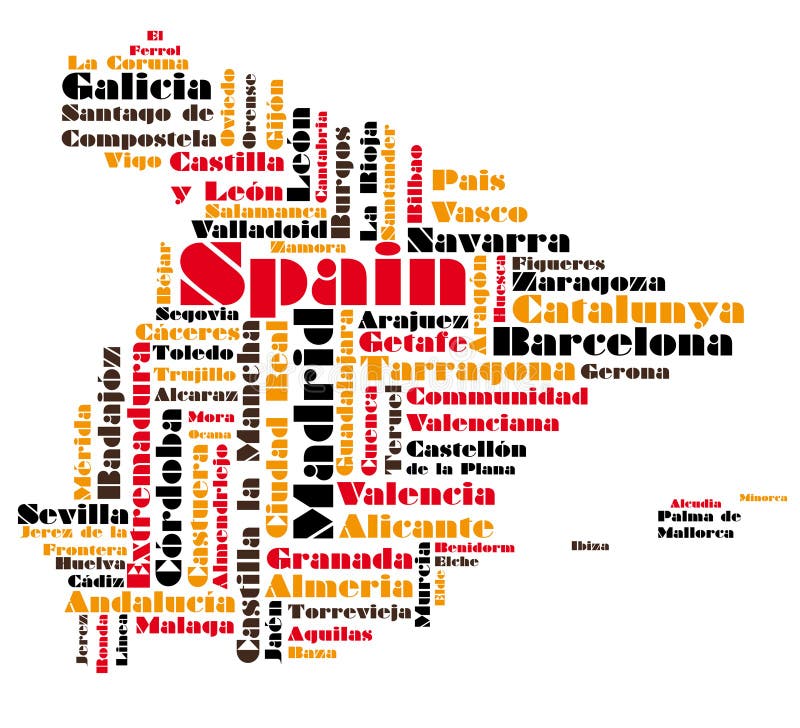 Abstract Vector Map of Spain Stock Illustration - Illustration of ...
