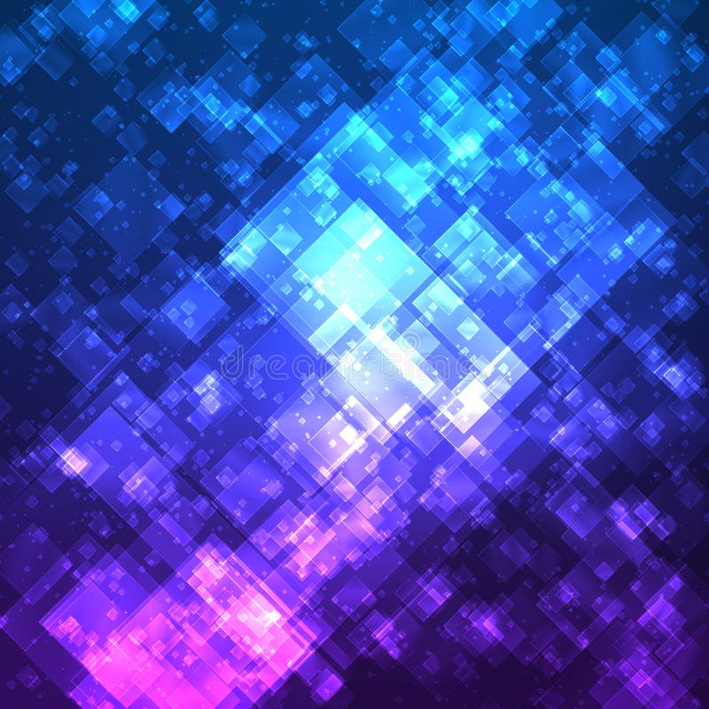 Abstract Vector Mesh Background. Random Transparent Squares. Futuristic ...
