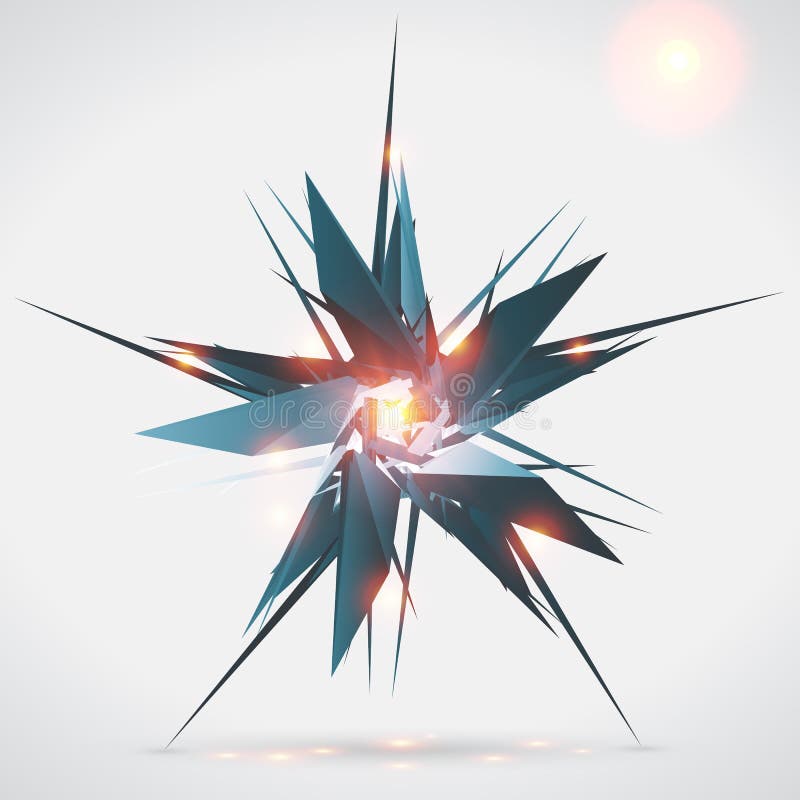 Abstract Vector Mesh Star. Futuristic Technology Style Stock Vector ...
