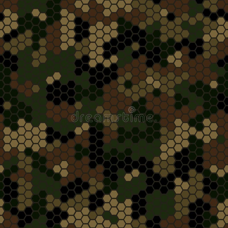 Abstract Vector Military Camouflage Background Seamless Pattern Stock ...