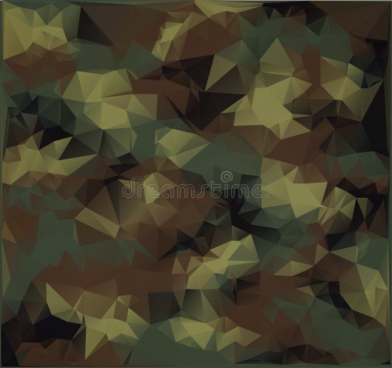 Abstract Vector Military Camouflage Background Made of Geometric ...