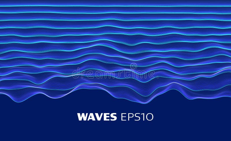 Abstract Vector Minimal Background. Sound Waves. Cloth Wave Stock ...