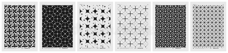Abstract Vector Minimalistic Posters with Geometric Pattern, Black and ...