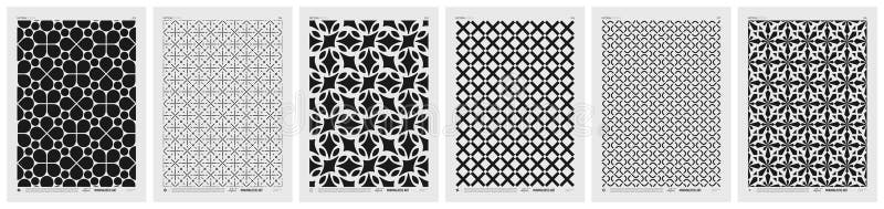 Abstract Vector Minimalistic Posters with Geometric Pattern, Black and ...