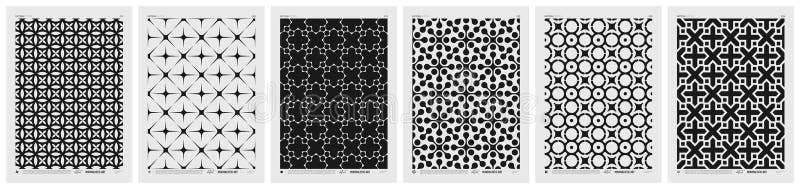 Abstract Vector Minimalistic Posters with Geometric Pattern, Black and ...