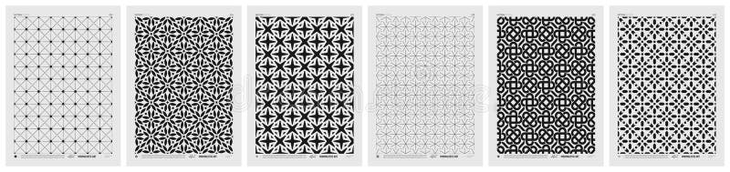 Abstract Vector Minimalistic Posters with Geometric Pattern, Black and ...