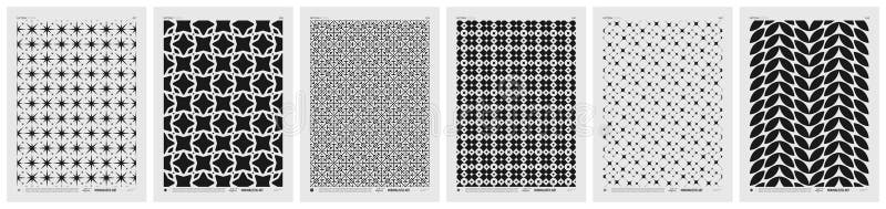 Abstract Vector Minimalistic Posters with Geometric Pattern, Black and ...