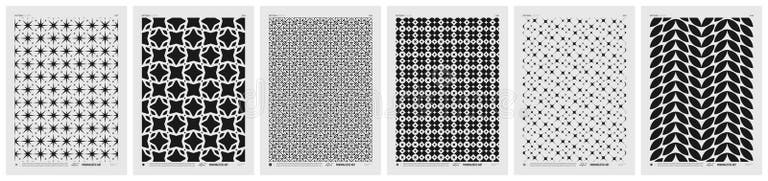 Abstract Vector Minimalistic Posters with Geometric Pattern, Black and ...