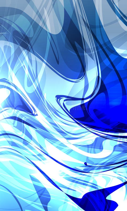 Blue Shaded Wavy Background. Stock Vector - Illustration of abstraction ...