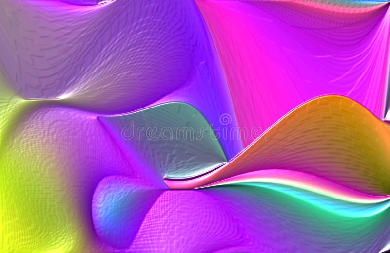 Abstract Vector Multicolored Shaded Wavy Background with Bubbles ...