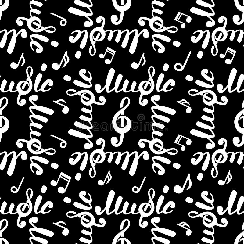 Abstract Vector Music Seamless Pattern Stock Vector - Illustration of ...