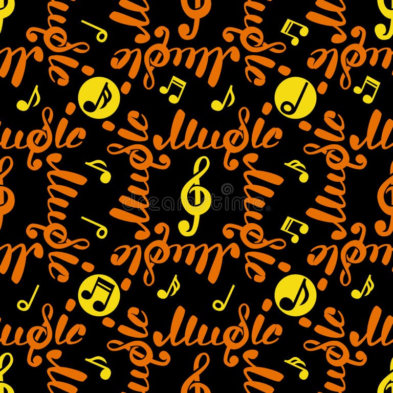 Abstract Vector Music Seamless Pattern Stock Vector - Illustration of ...