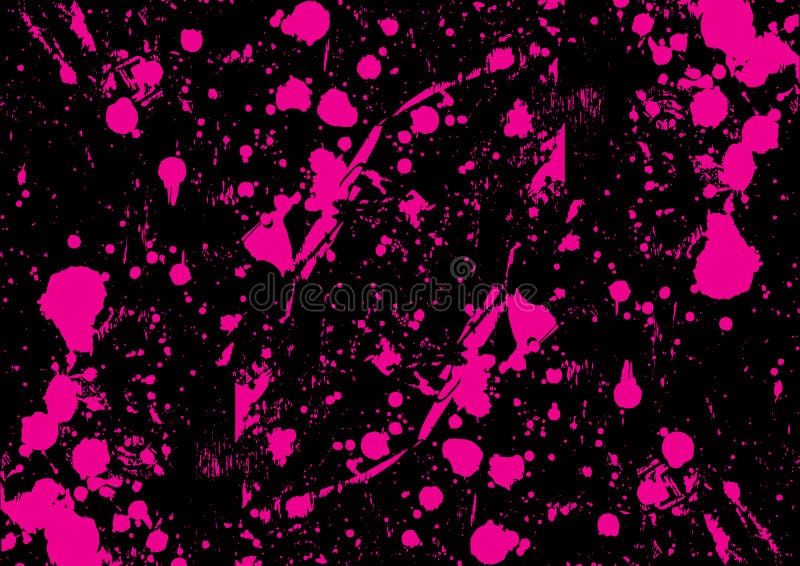 Abstract Vector Paint Pink Color and Splashes Style. Pattern Splatter ...
