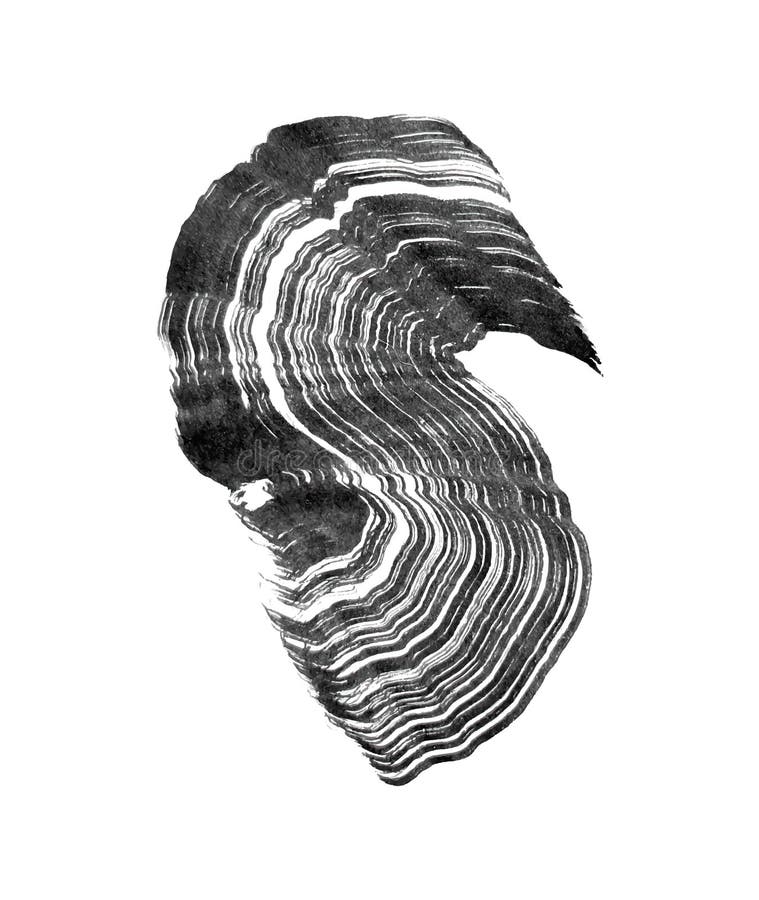 Abstract Vector Paint Smears Set. Hand Drawn Design Element. Black Ink ...