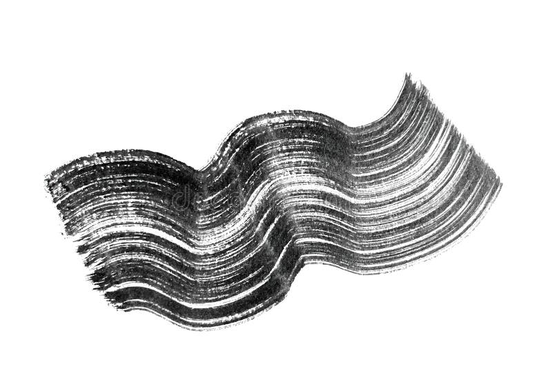 Abstract Vector Paint Smear. Hand Drawn Design Element. Black Ink on ...