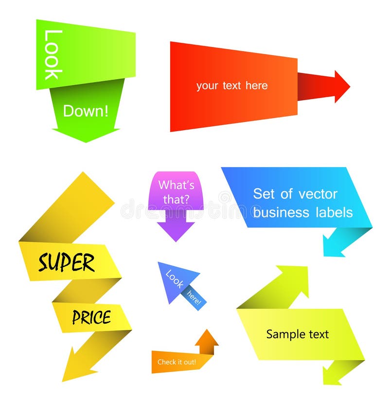 Colorful labels stock vector. Illustration of concept - 113556072