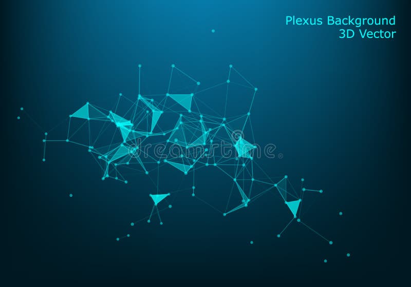 Abstract Vector Particles and Lines. Plexus Effect Stock Vector ...