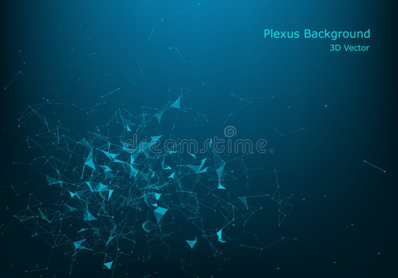 Abstract Vector Particles and Lines. Plexus Effect Stock Vector ...