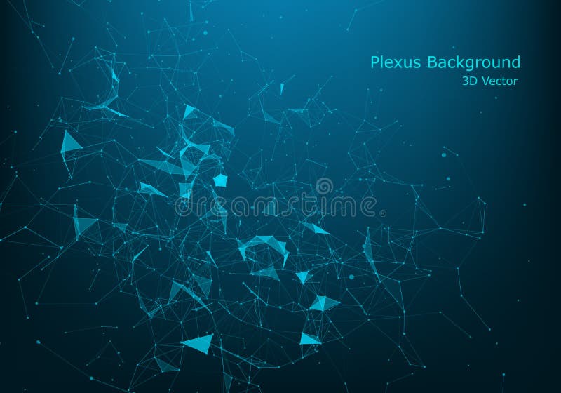Abstract Vector Particles and Lines. Plexus Effect Stock Vector ...